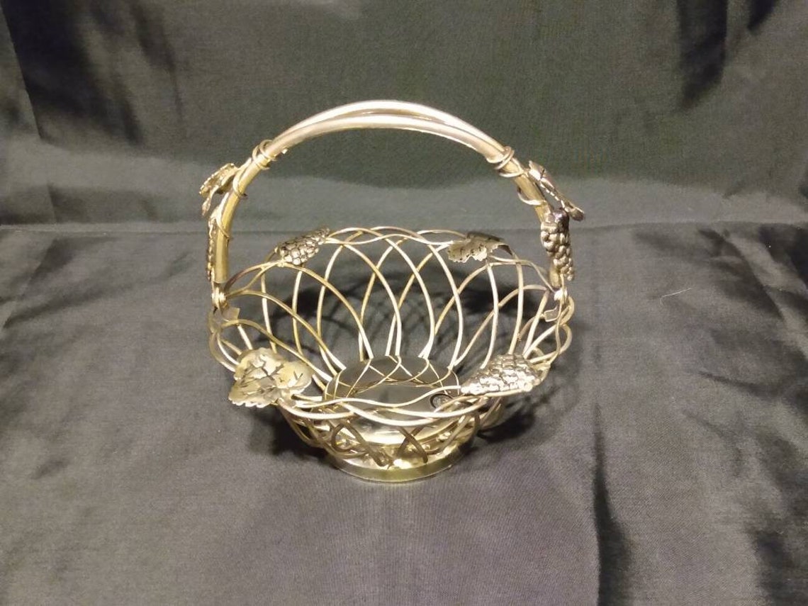 Godinger Silver Art Grape Motif Basket | Etsy