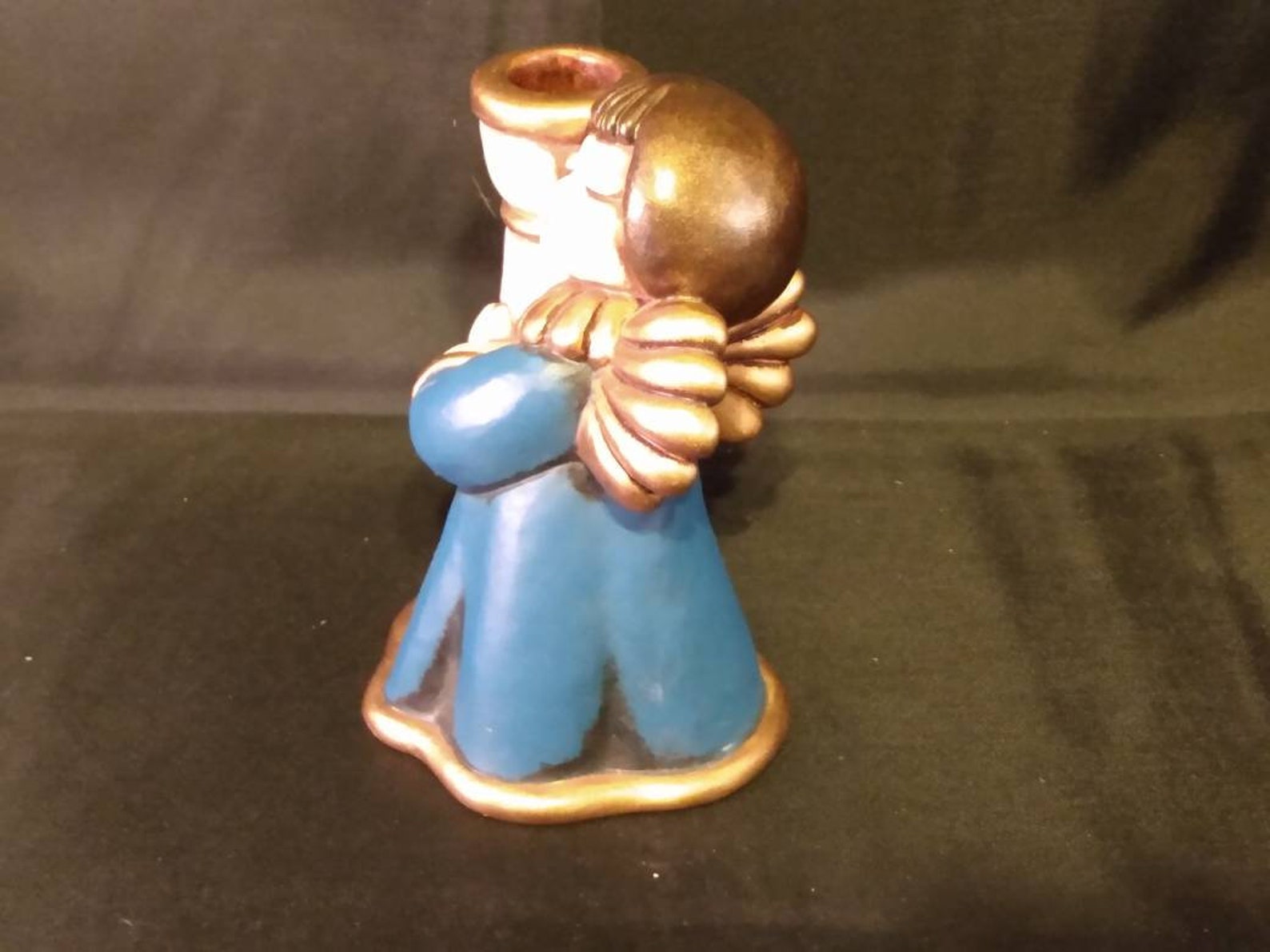 Bozner Engel Angel of Bozen Italian Pottery Angel Blue Dress Pillar ...