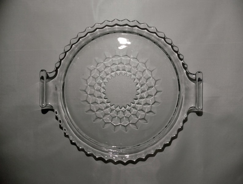 Jeannete Cubist Depression Glass Handled Plate - Etsy