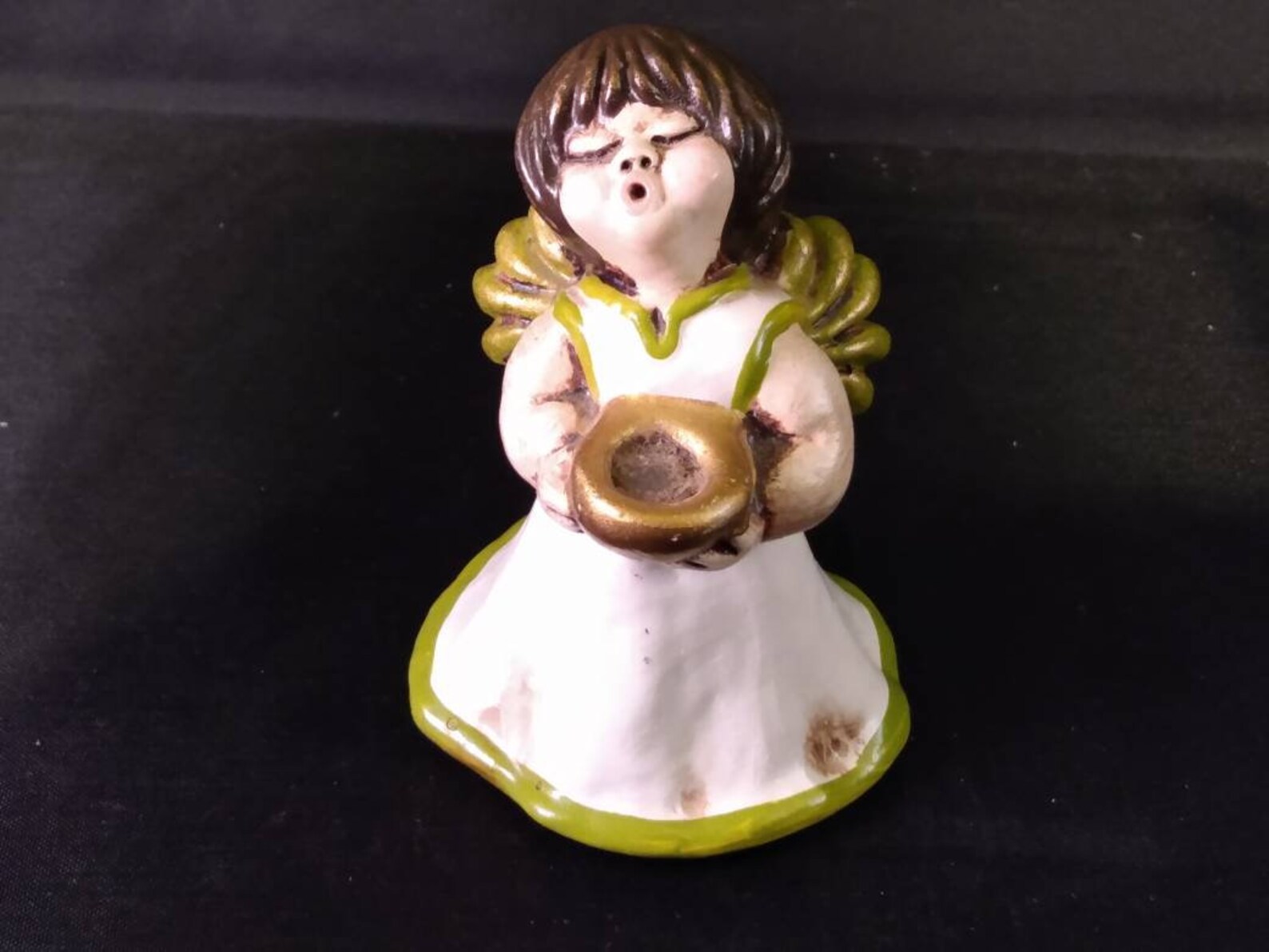 4" Original Bozner Engel Angel of Bozen Italian Pottery Angel White and ...
