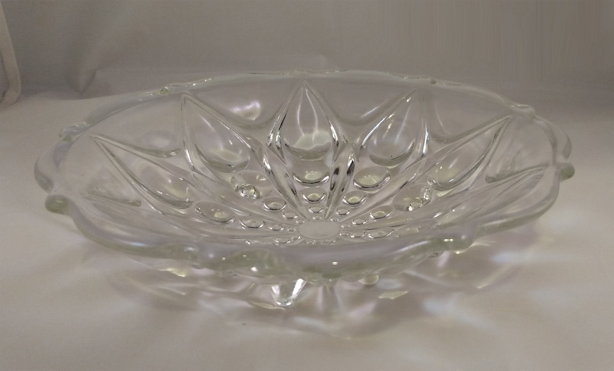 Footed Clear Glass Teardrop Bubble Bowl - Etsy