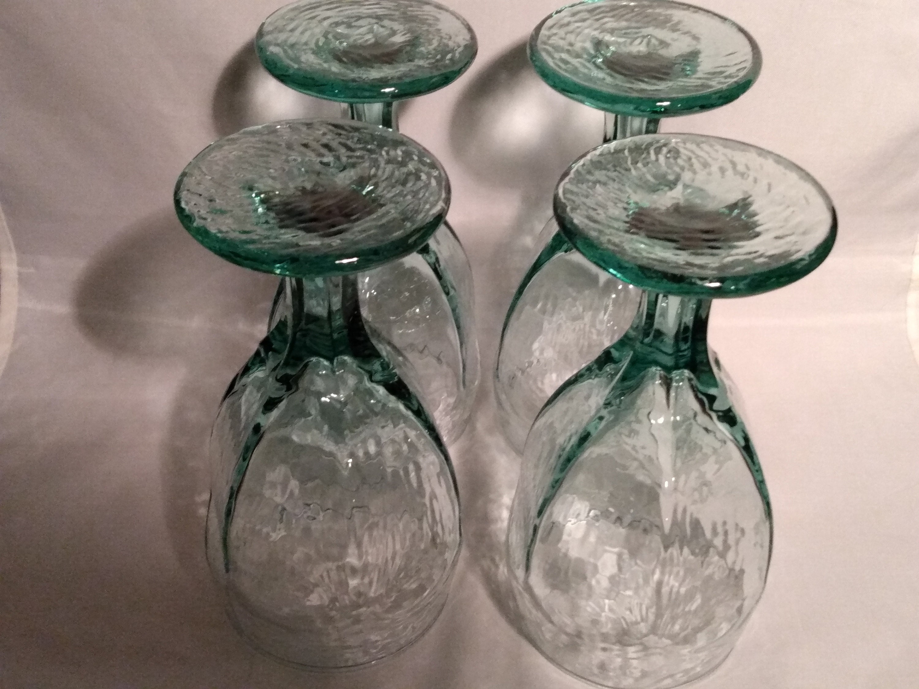 Chivalry Green Water Goblets Set of Four - Etsy