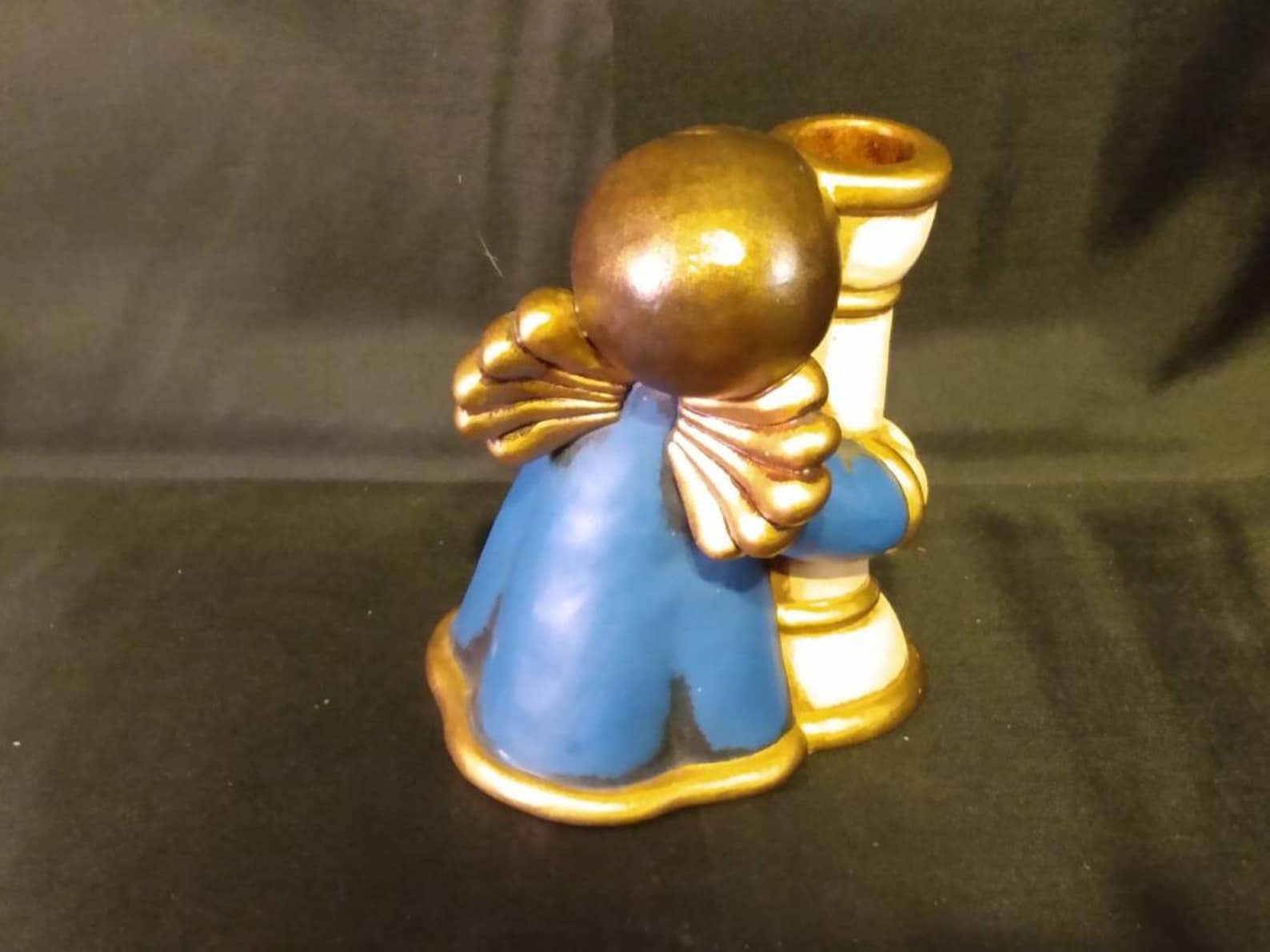 Bozner Engel Angel of Bozen Italian Pottery Angel Blue Dress Pillar ...