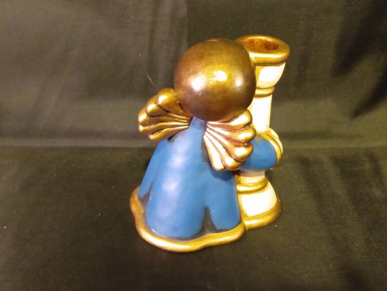 Bozner Engel Angel of Bozen Italian Pottery Angel Blue Dress Pillar ...