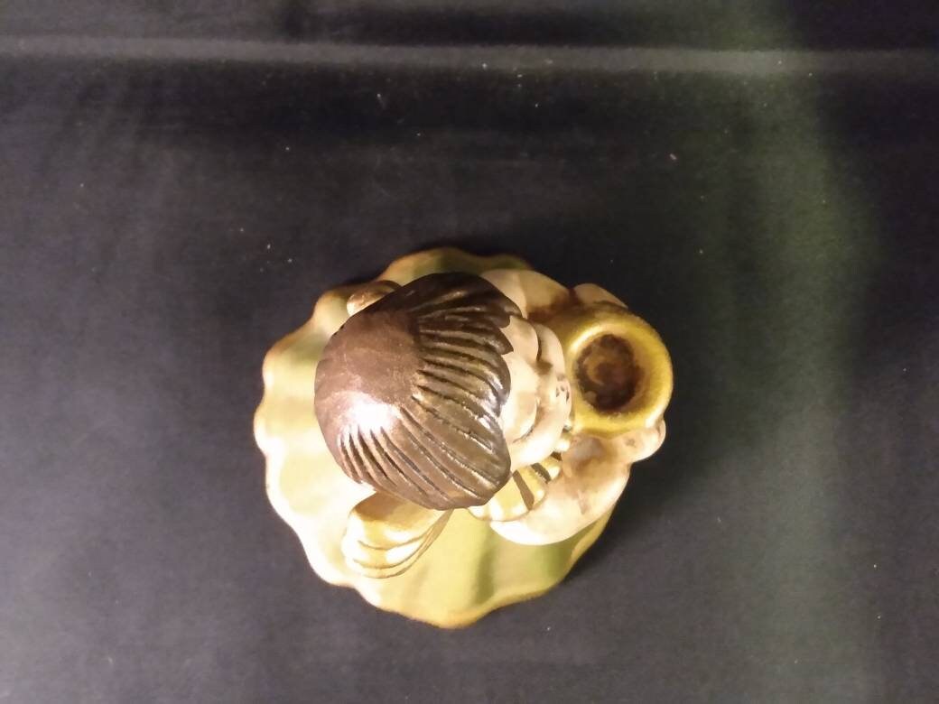 Original Bozner Engel Angel of Bozen Italian Pottery Angel Green Dress ...