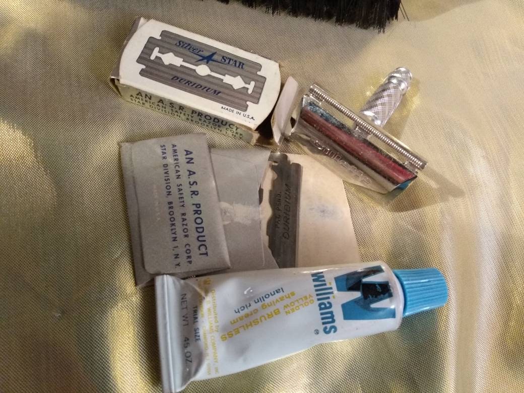 A Vintage Brut Moustache Care Kit and A Shoe Brush Travel Kit - Etsy