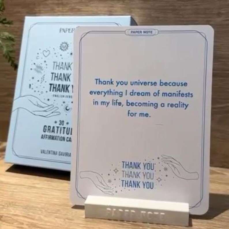 Gratitude Affirmation Cards – 30 Daily Thankful Messages, Self-care ...