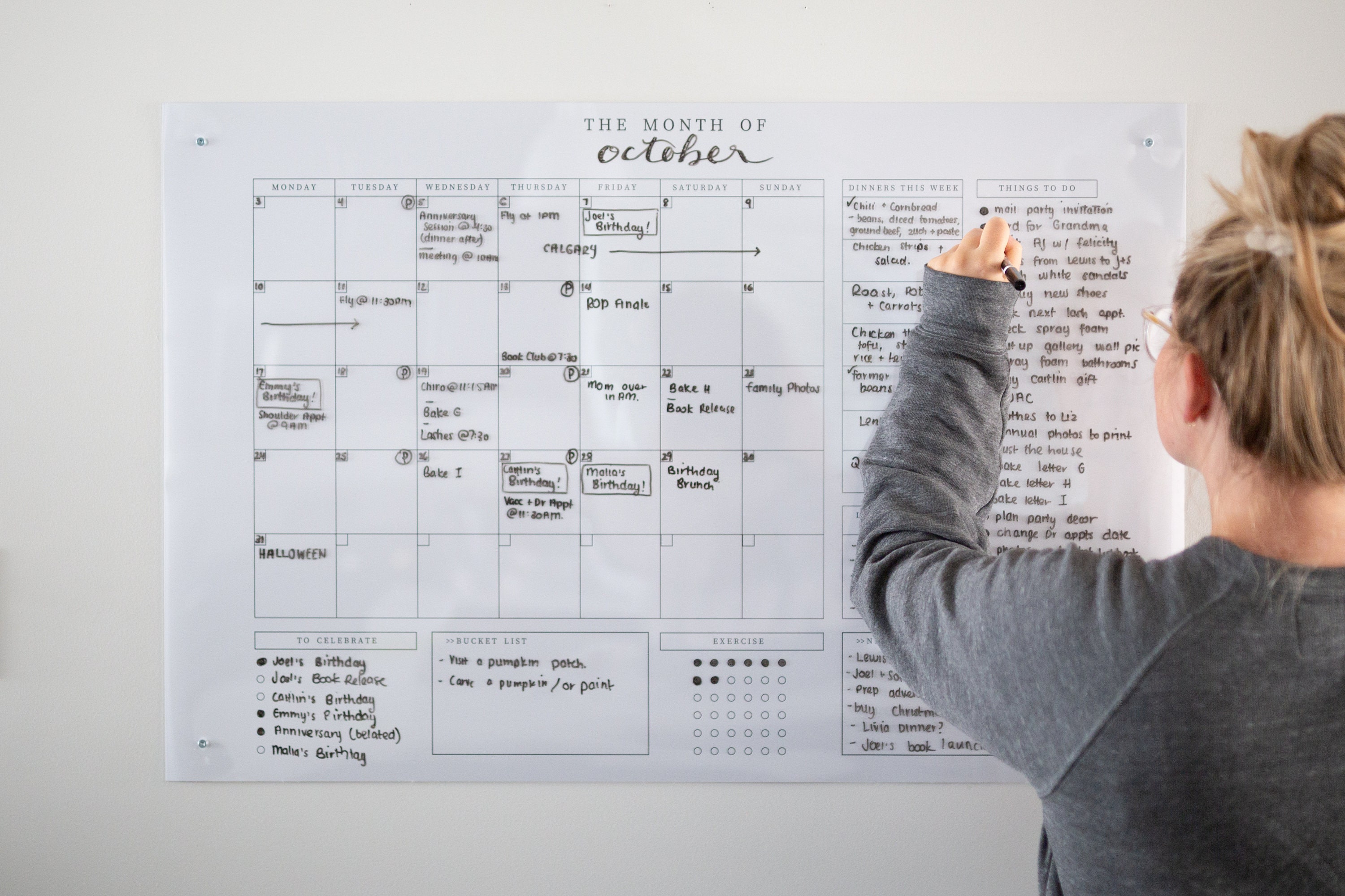 Reusable Month Printable Calendar | Digital Download - Etsy