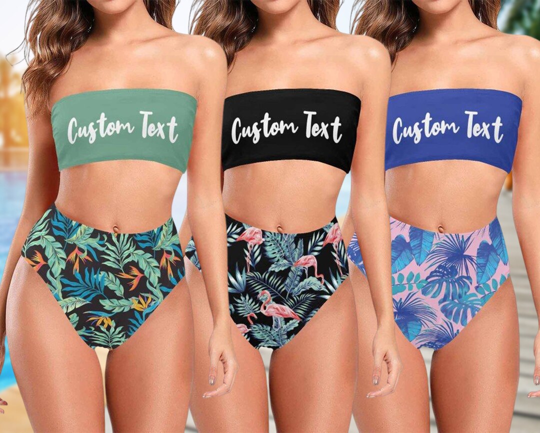 Bridesmaid Bikini Bachelorette Bikini Custom Chest Wrap - Etsy