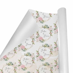 Custom Wedding Wrapping Paper, Wedding Gift Wrap, Groom Wrapping Gift ...