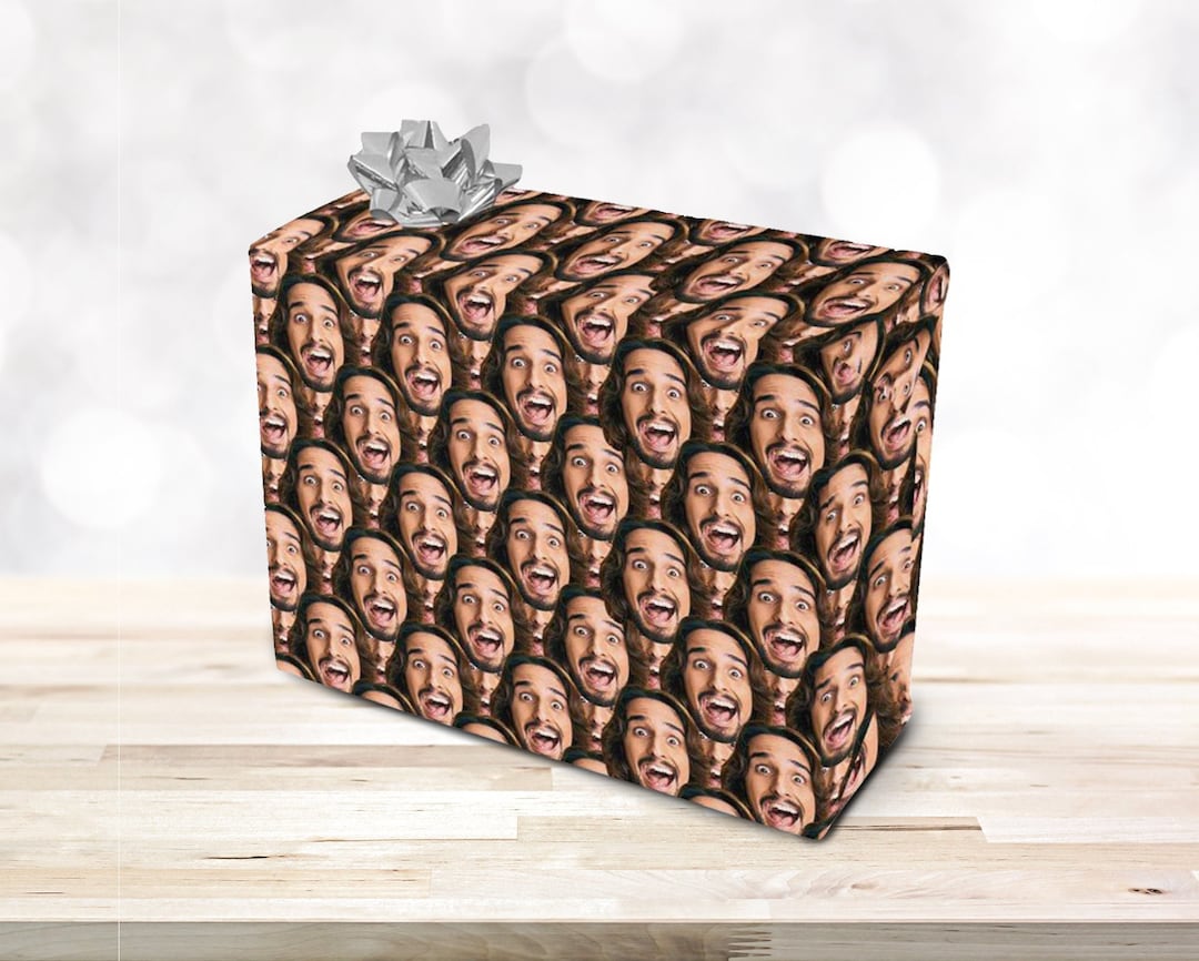 Custom Face Wrapping Paper: Personalized Photo Gift Wrap - Etsy