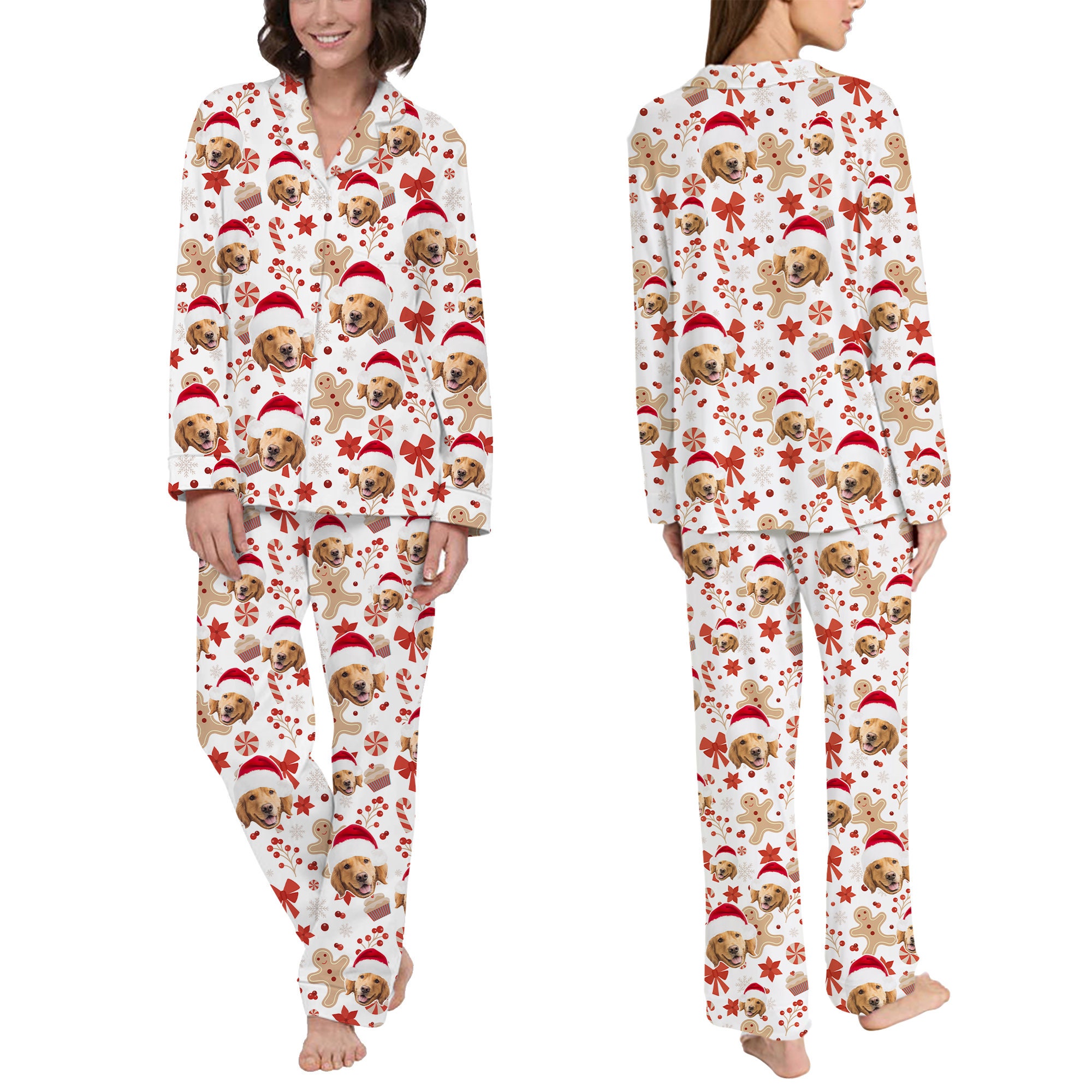 Custom Dogs Cats Faces Pajamaschristmas Pajamas Pants - Etsy