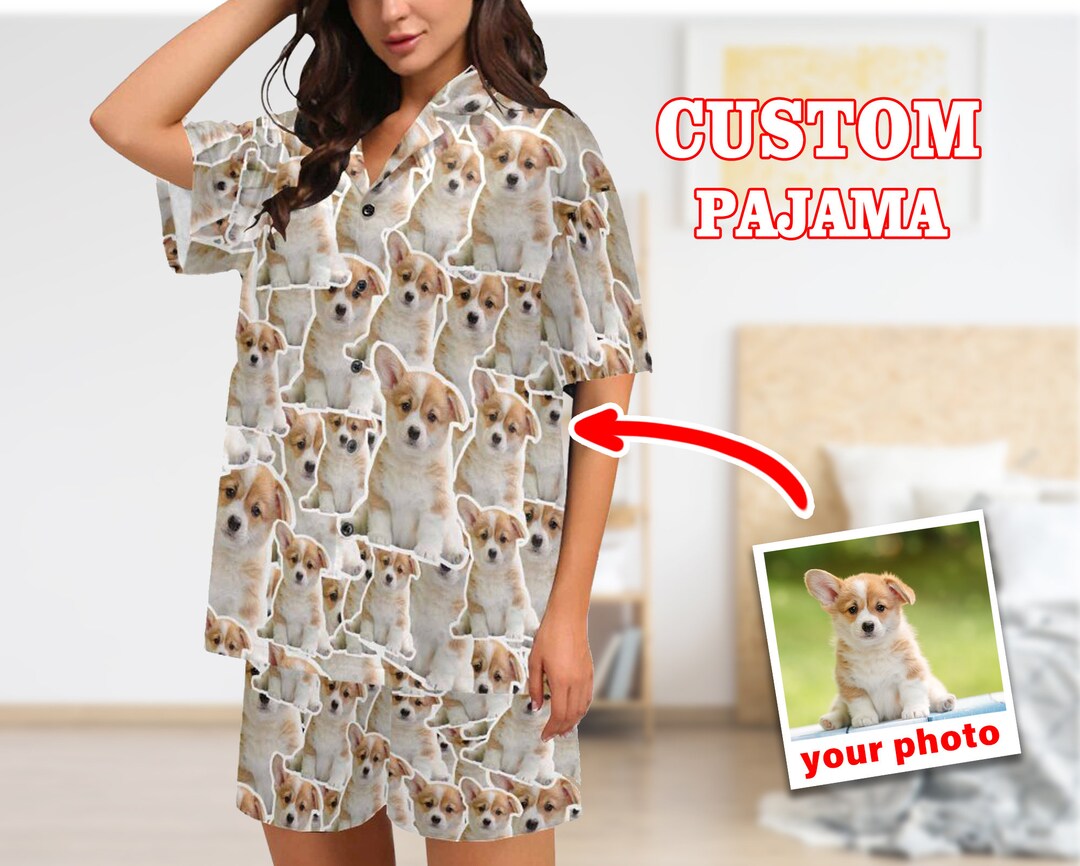 Personalized Pajamas Set With Photo, Custom Dog Pajamas, Family Pajamas ...