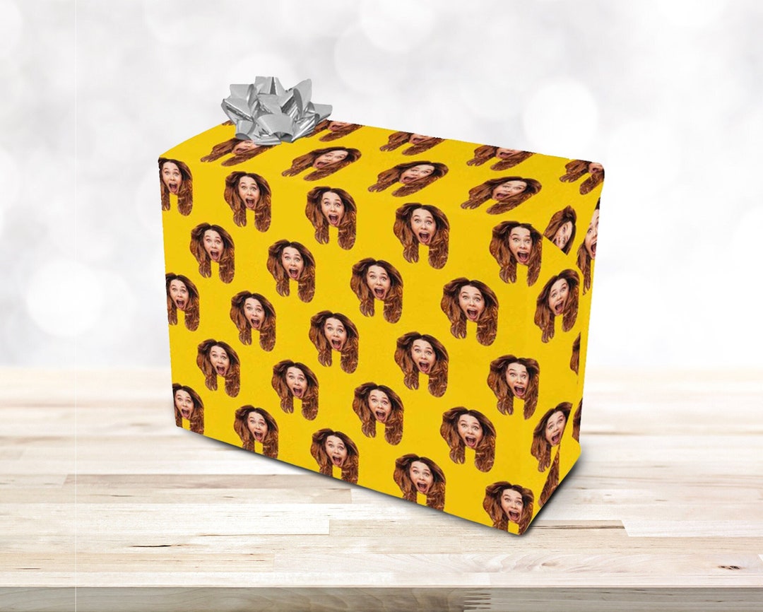 Custom Face Wrapping Paper, Personalized Gift Paper, Custom Paper ...