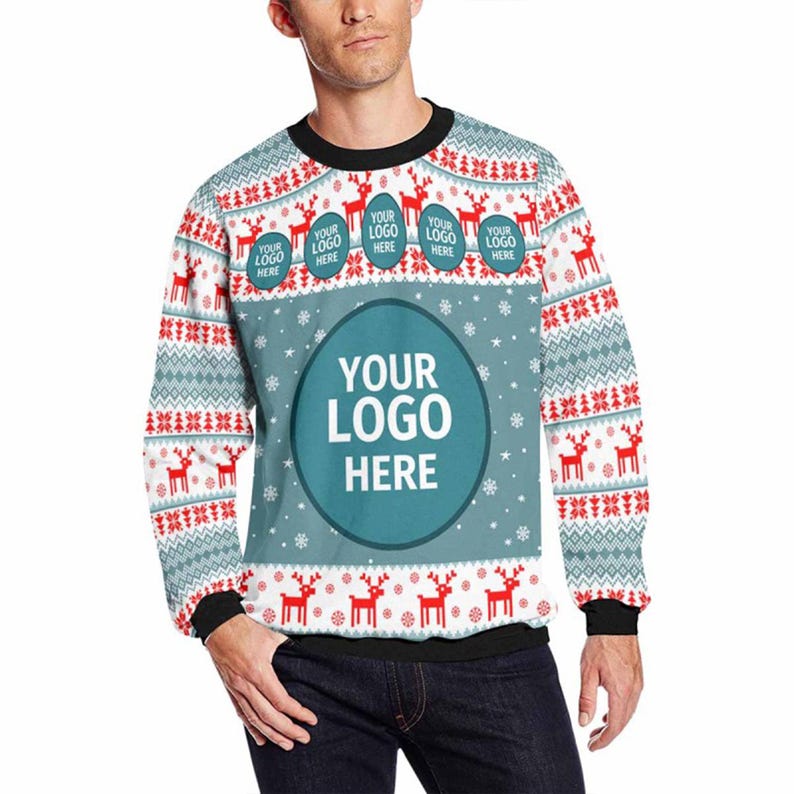 Custom Photo Ugly Christmas Sweater: Personalized Company Party ...