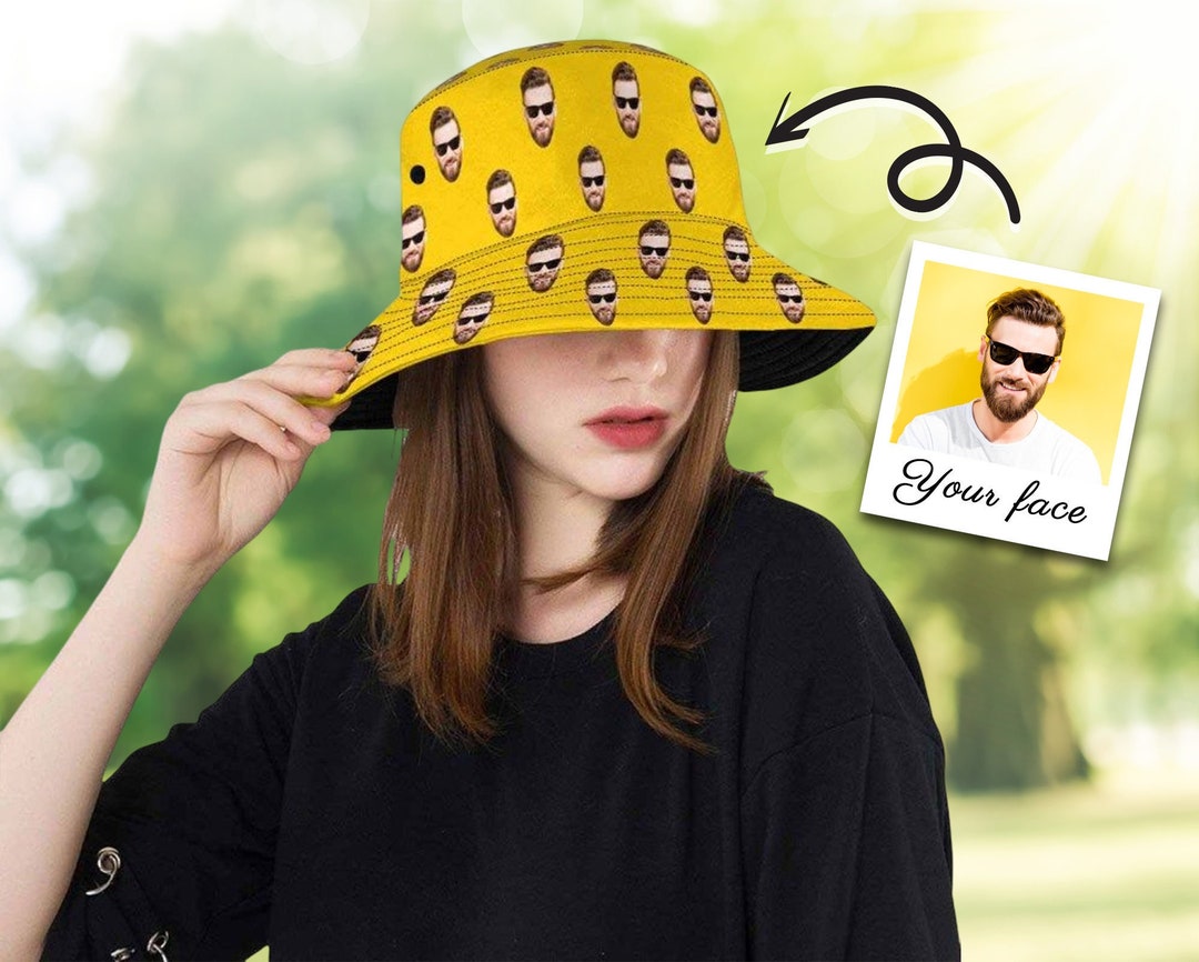 Custom Unisex Bucket Hat, Personalized Photo Bucket Hat, Bridal Party ...