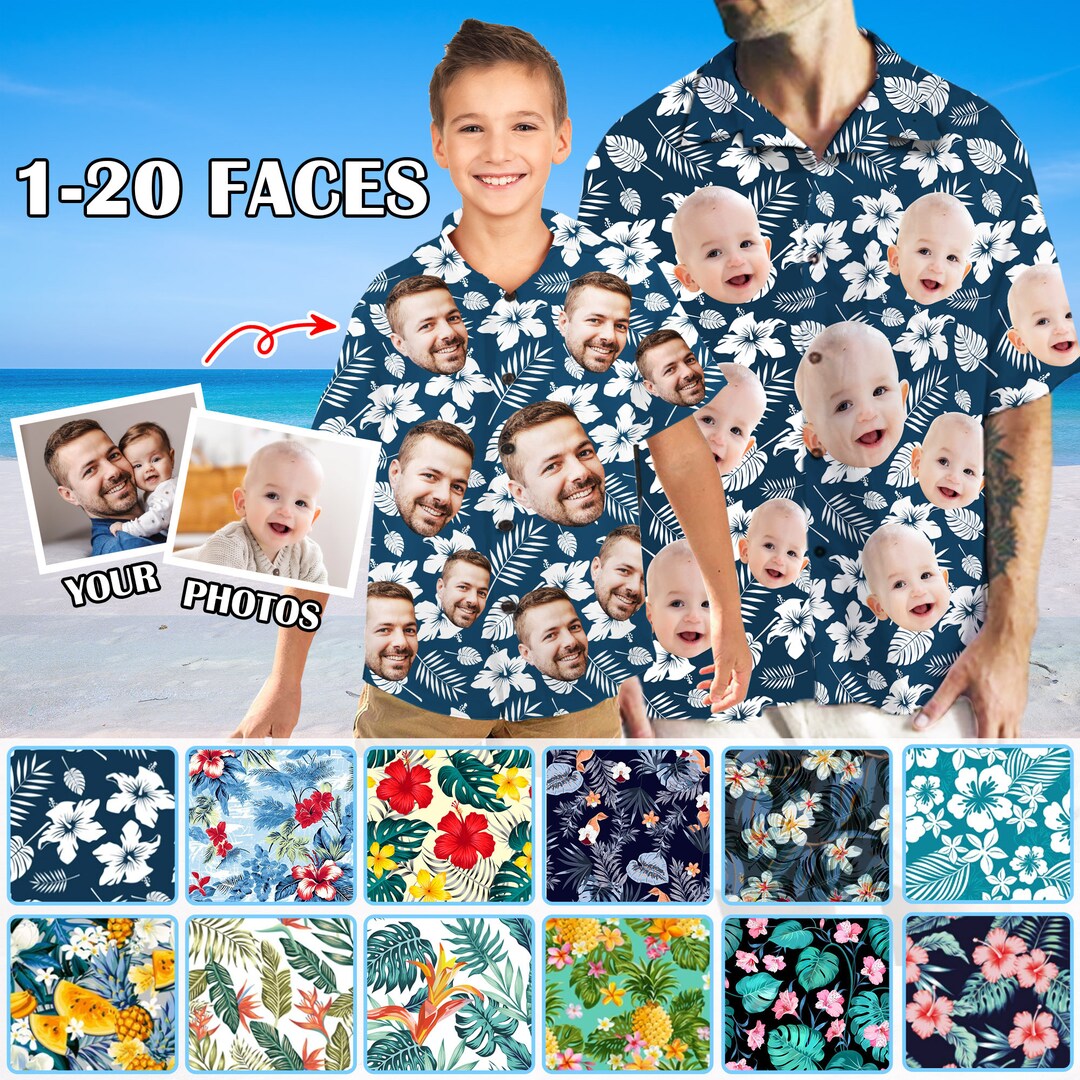 Father Son Matching Hawaiian Shirts, Custom Dad and Son Hawaiian Shirt ...