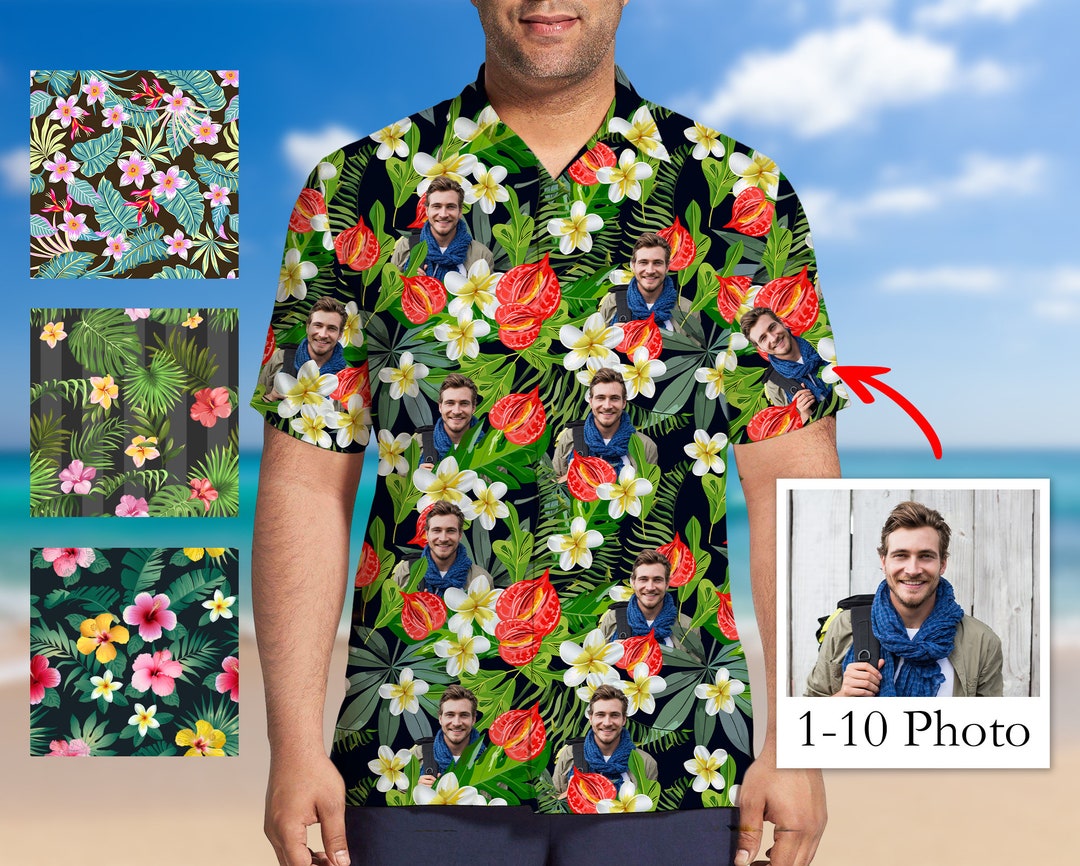 Custom Faces Hawaiian Shirt, Personalized Face Shirts, Man's Hawaii ...