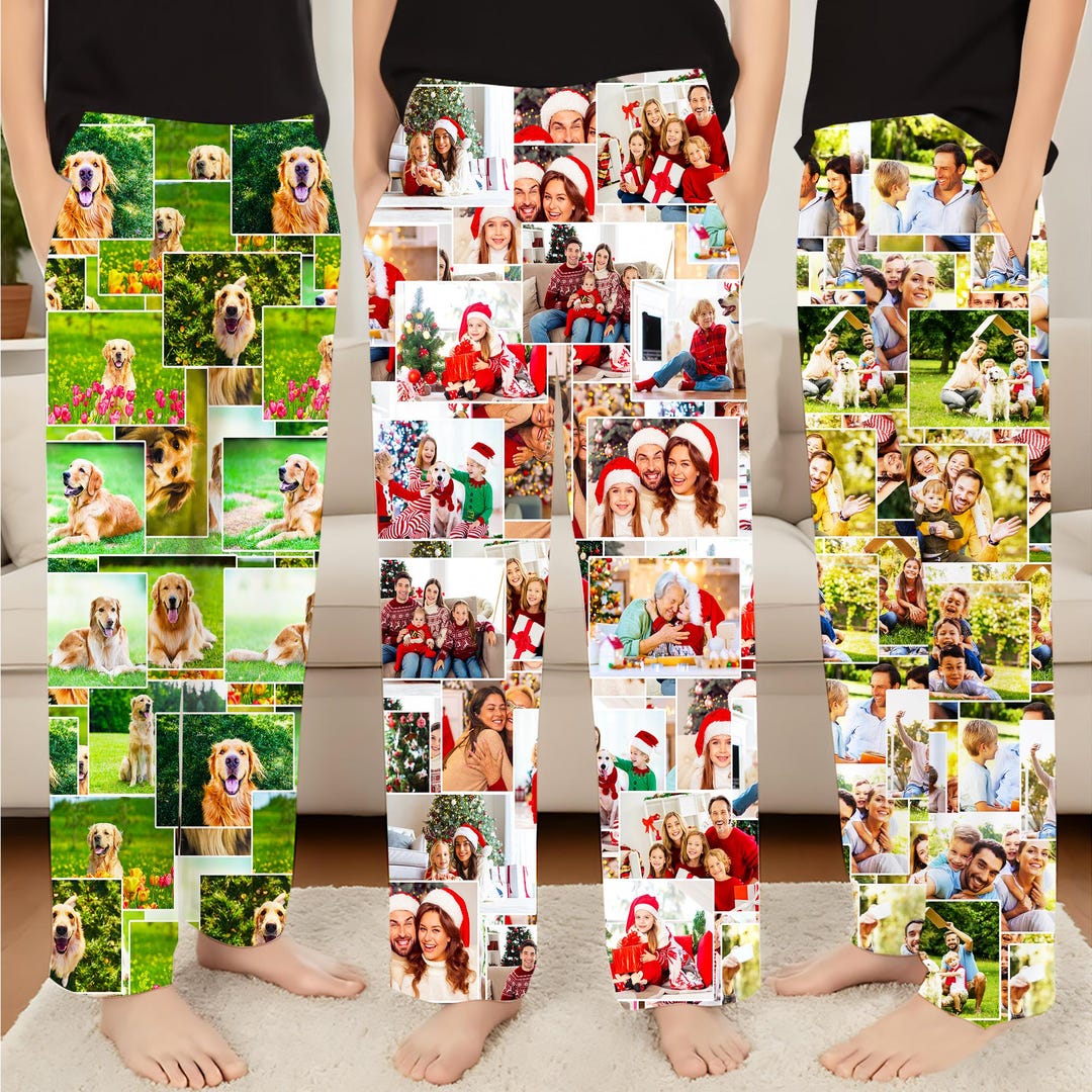 Custom Photo Collage Pajama Pants: Personalized Sleepwear Gift - Etsy