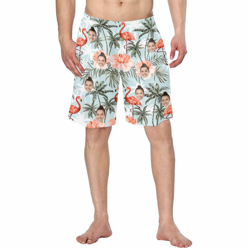 Custom Men's Hawaii Shirt and Shorts With Face - Etsy