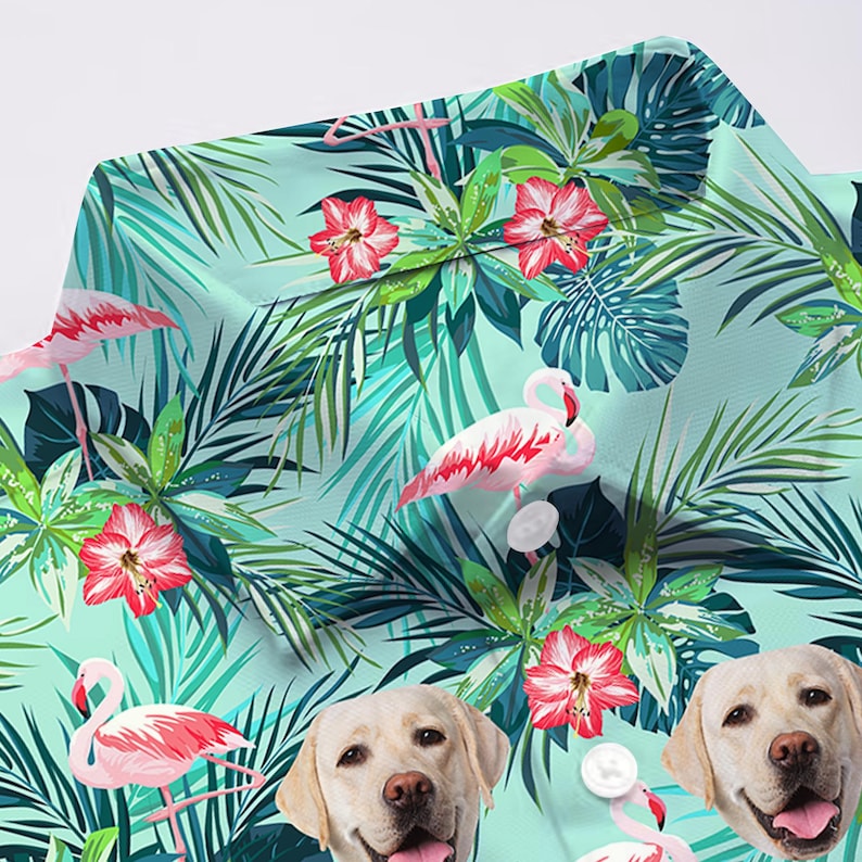 Custom Pet Face Hawaiian Shirt: Personalized Photo Aloha Shirt, Dog ...