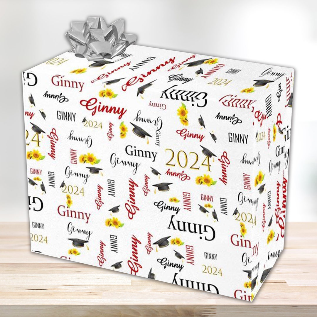 Personalized Graduate Gift Wrapping Paper, Custom Graduation Gift Wrap ...