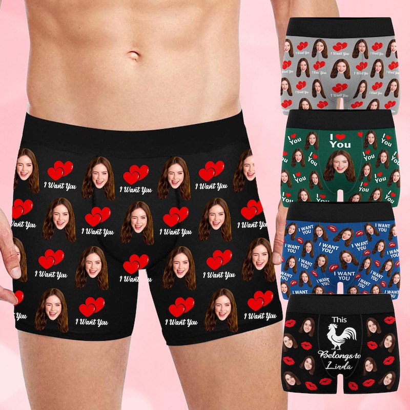 Heart Print Boxers Custom - Etsy