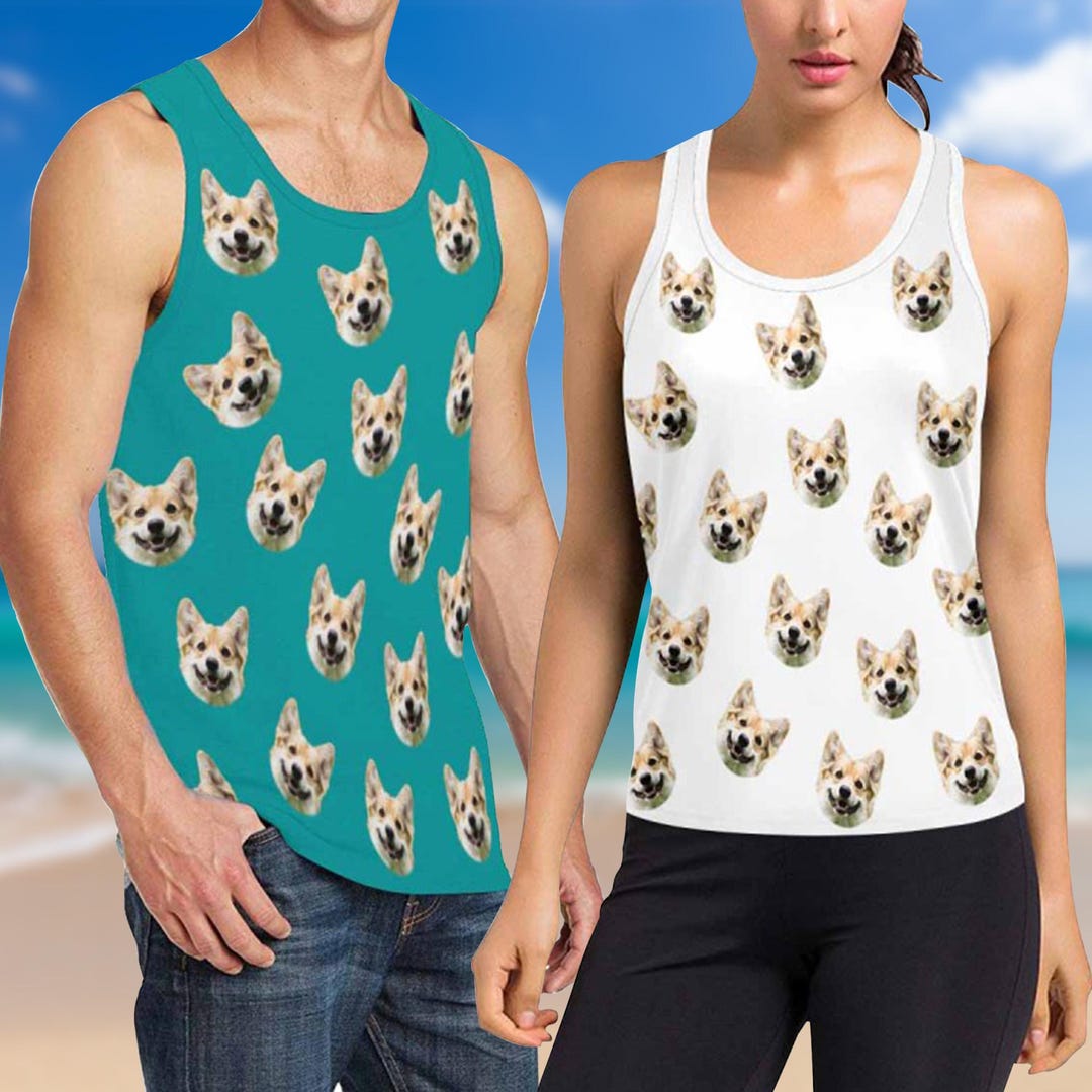 Personalize Tank Top, Custom Face Tank Tops, Custom Logo Tank Top ...