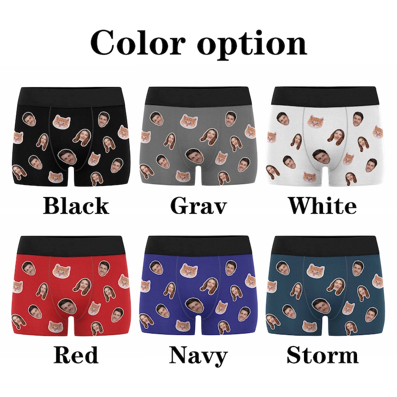 Personalized Face Boxer Briefs, Custom Photo Underwear for Men - Etsy
