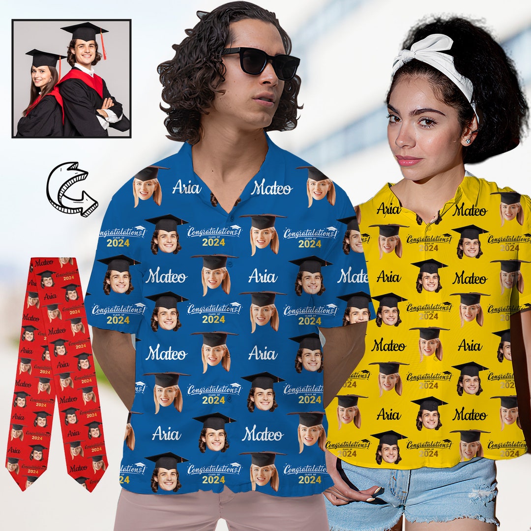 Custom Graduation Shirt With Face and Text, Graduation Shirts 2024 ...