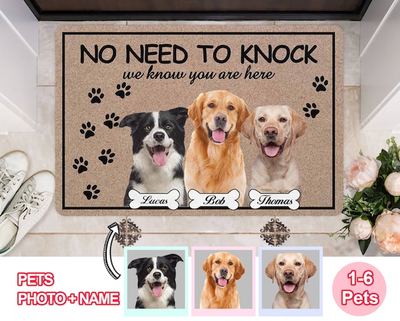 Custom Dog Doormat Personalized Welcome Pets Mat Funny Dogs - Etsy