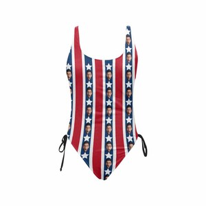 American Flag Swimsuit, Custom Swimsuits, Personalized Face Swimwear ...