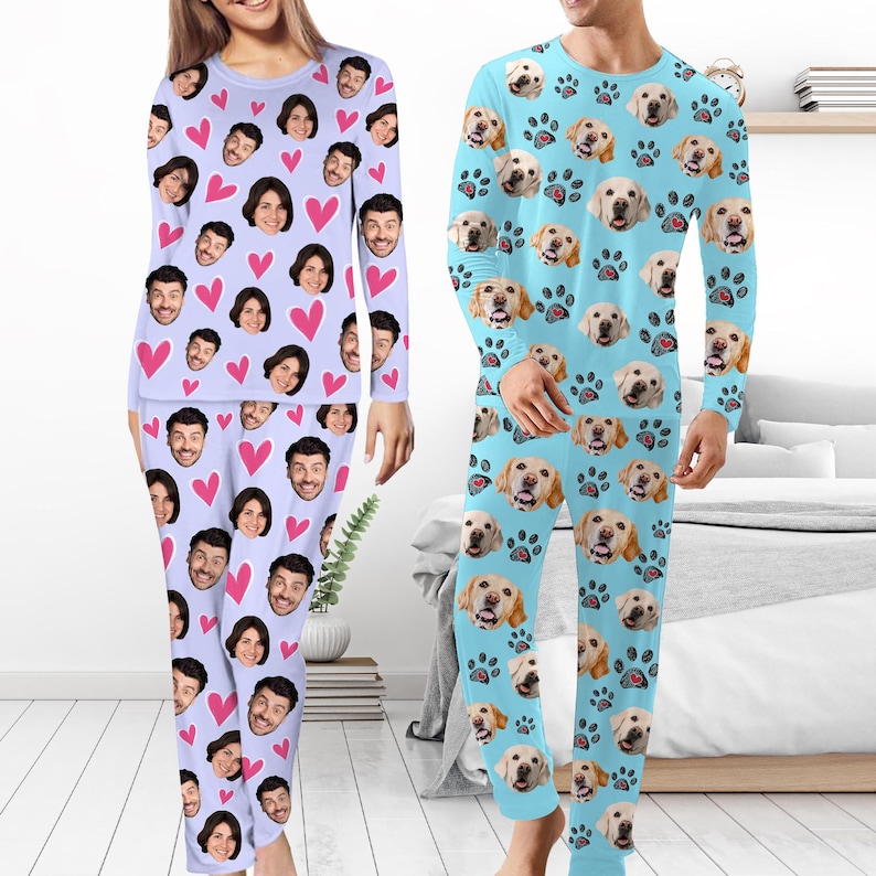 Custom Photo Pajamas Set: Personalized Family Matching Pjs - Etsy