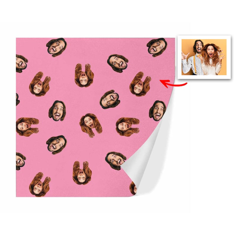 Personalized Face Wrapping Paper Custom Gift Paper - Etsy