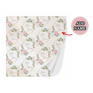Custom Wedding Wrapping Paper, Wedding Gift Wrap, Groom Wrapping Gift ...