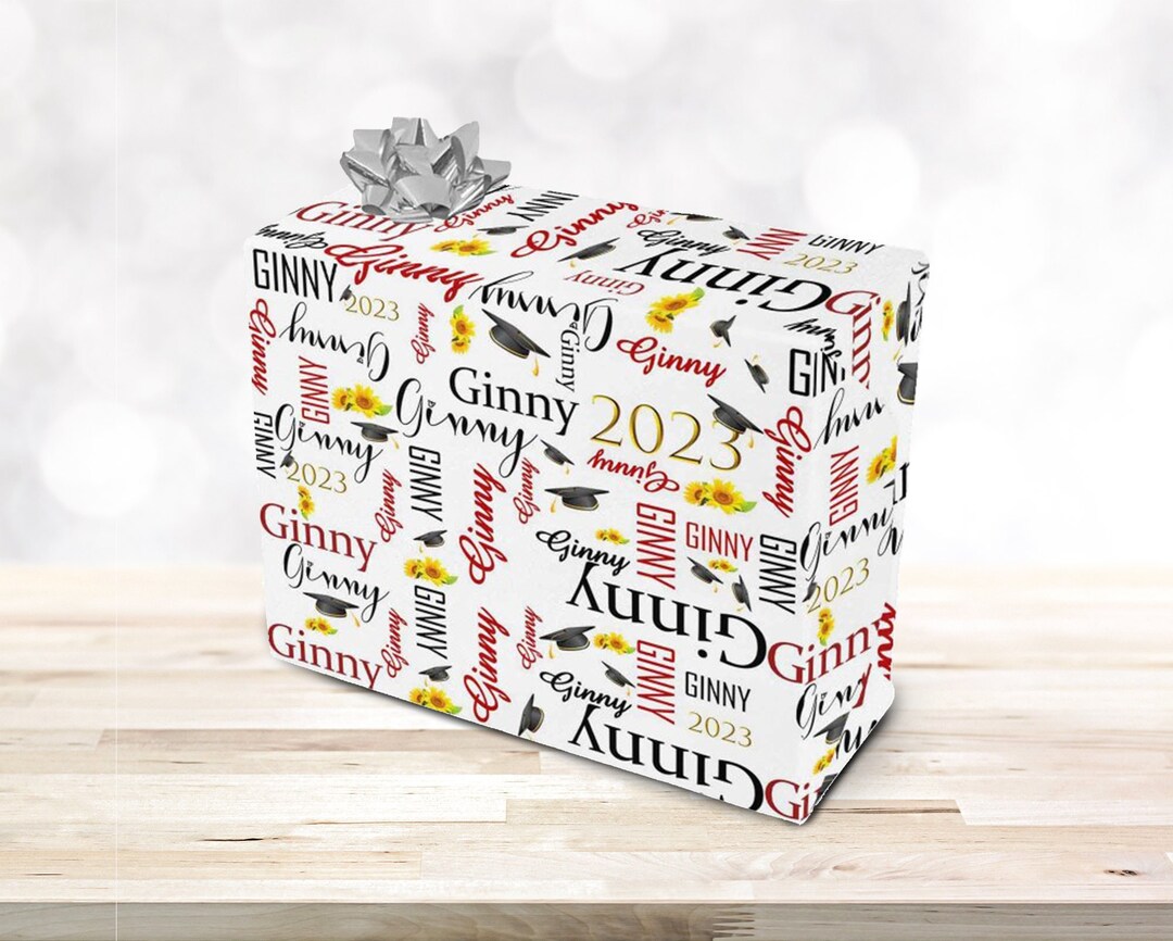 Personalized Graduate Gift Wrapping Paper, Custom Graduation Gift Wrap ...