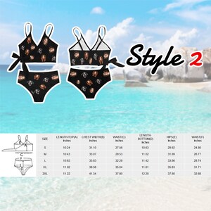 Personalized Swimsuit for Women, Custom Bikini Set, Personalized ...