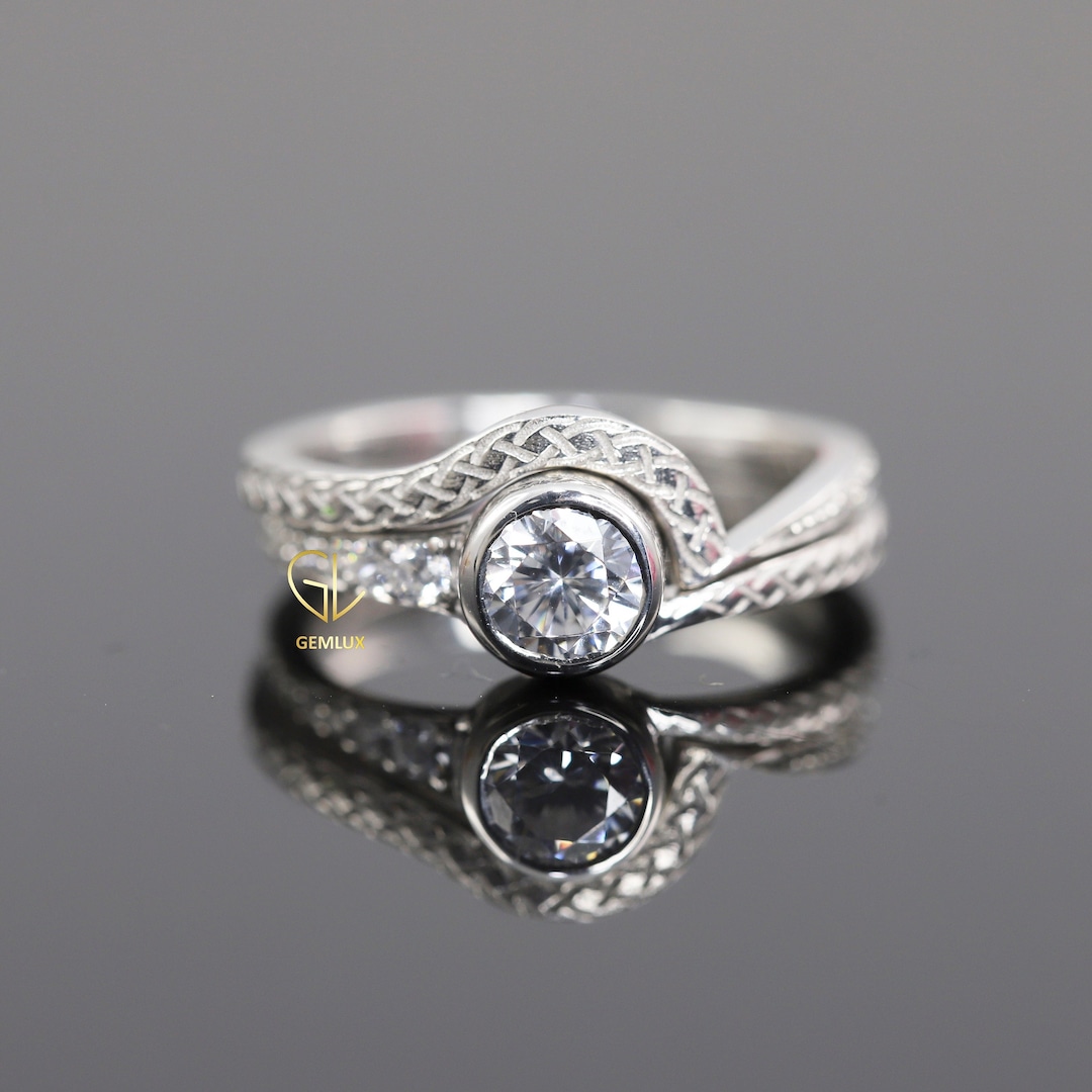 Swirl Verlobungsring, Byby-Ring, zertifizierter Rundschliff ...