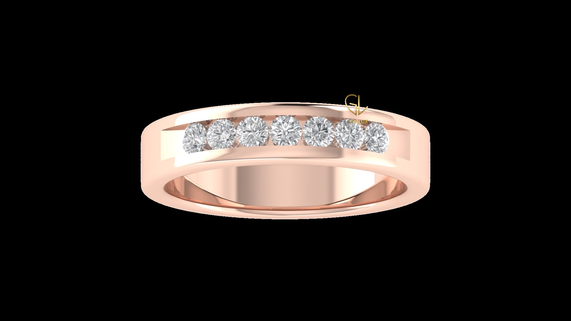 Seven Stone Engagement Ring, Certified Natural Diamond Round Cut GH SI1 ...