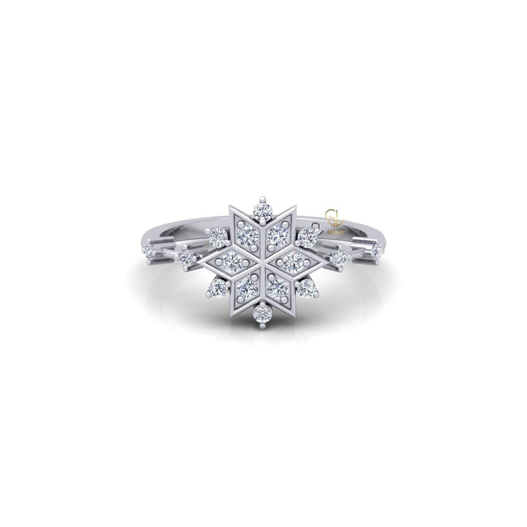 Antique Art Deco Vintage Certified Lab Diamond Round Cut Star Shape ...