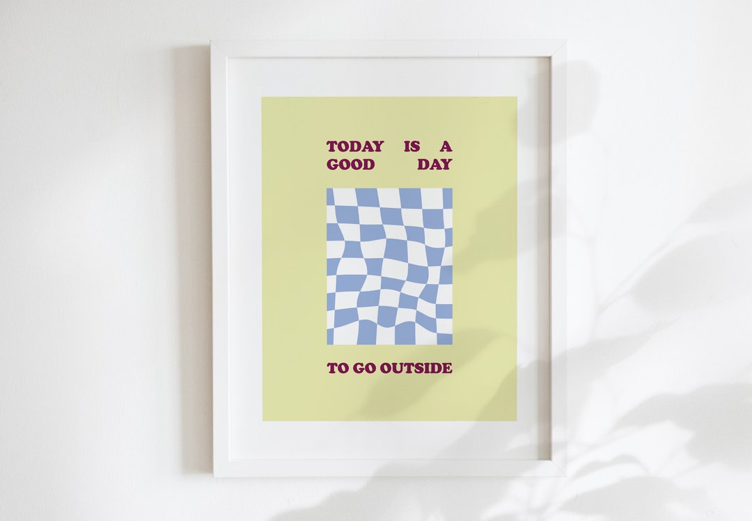 Wavy Checkered Motivational Mental Health Wall Art *MY THERAPIST SAYS ...