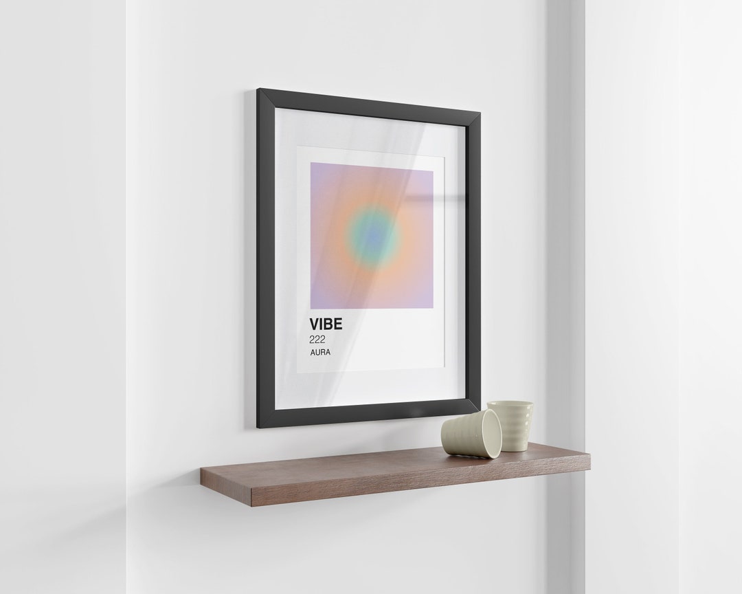 What is Brighter? Vibe 222 Color Gradient Neon Aura Wall Art Print ...