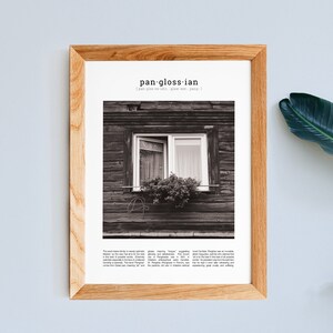 Panglossian *ART POEM SERIES* Digital Download Wordy Print Black and ...