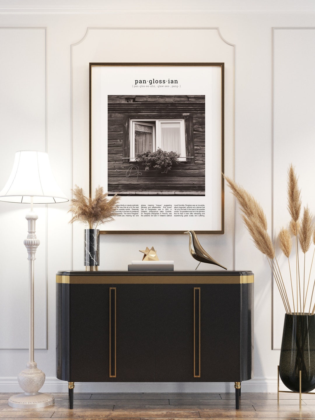 Panglossian *ART POEM SERIES* Digital Download Wordy Print Black and ...