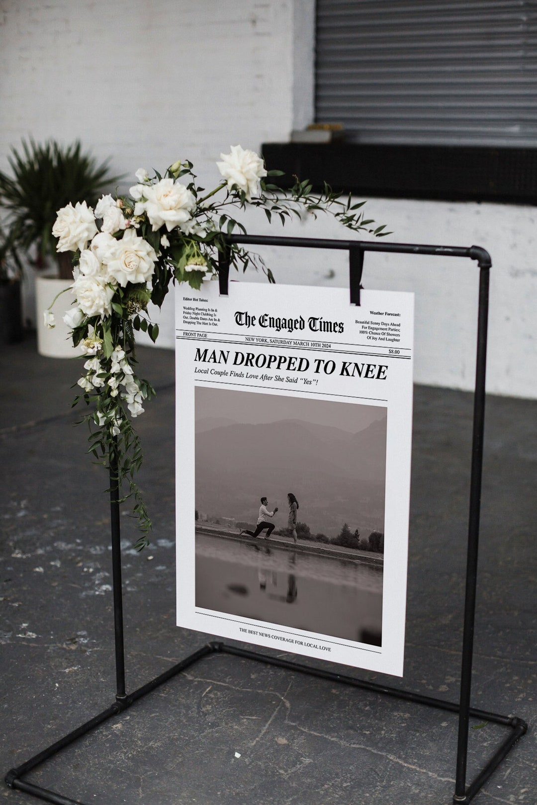 Custom Trendy Engagement Poster *front Page News* Digital Magazine ...