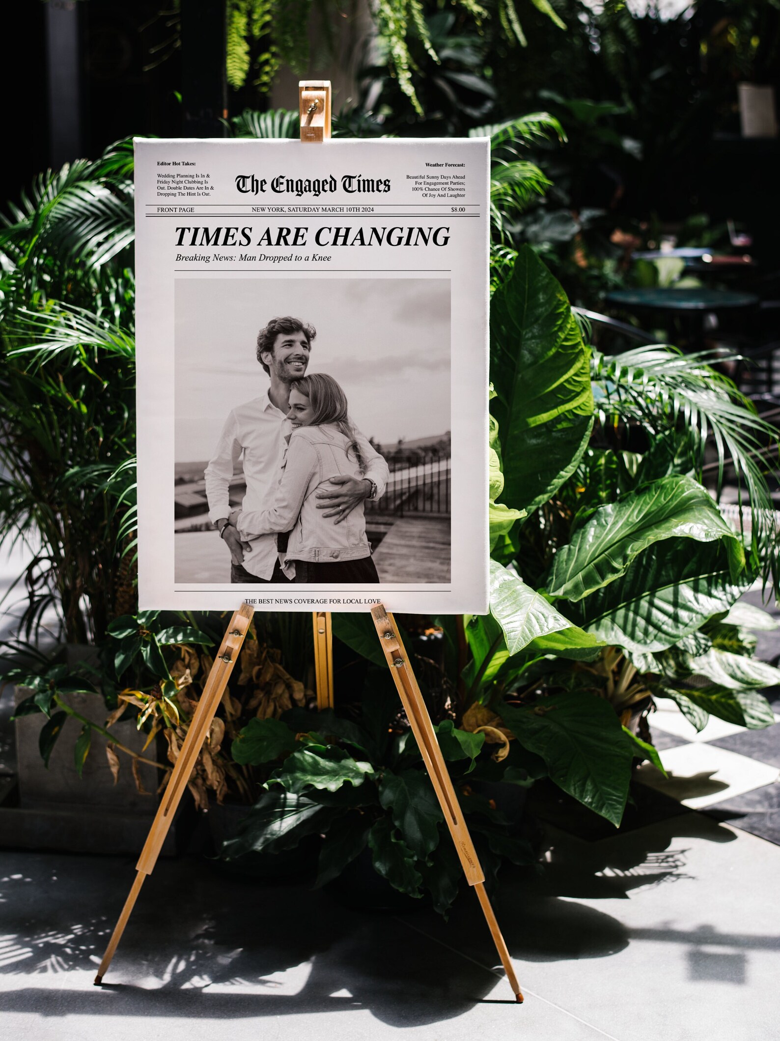 Custom Trendy Engagement Poster *front Page News* Digital Magazine ...