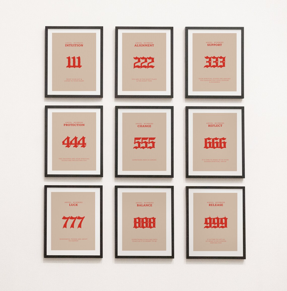 Angels and Angel Numbers Printable Wall Art angels ALL | Etsy