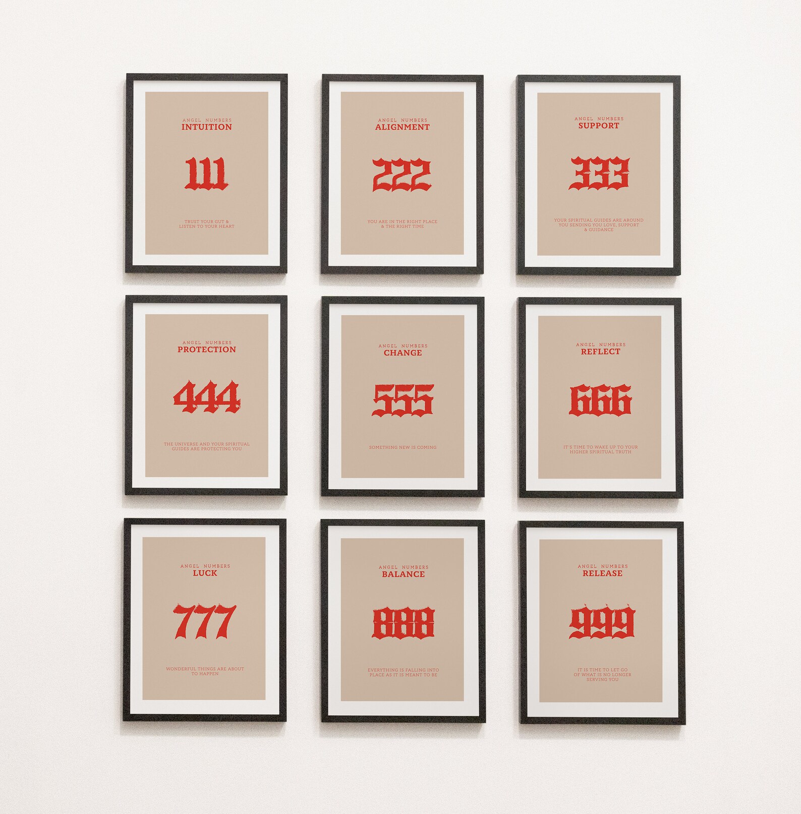 Angels and Angel Numbers Printable Wall Art "angels ALL Around ...