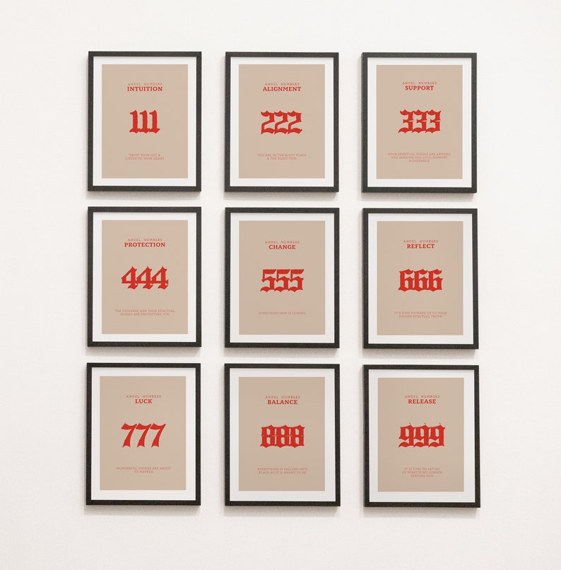 Angels and Angel Numbers Printable Wall Art angels ALL | Etsy