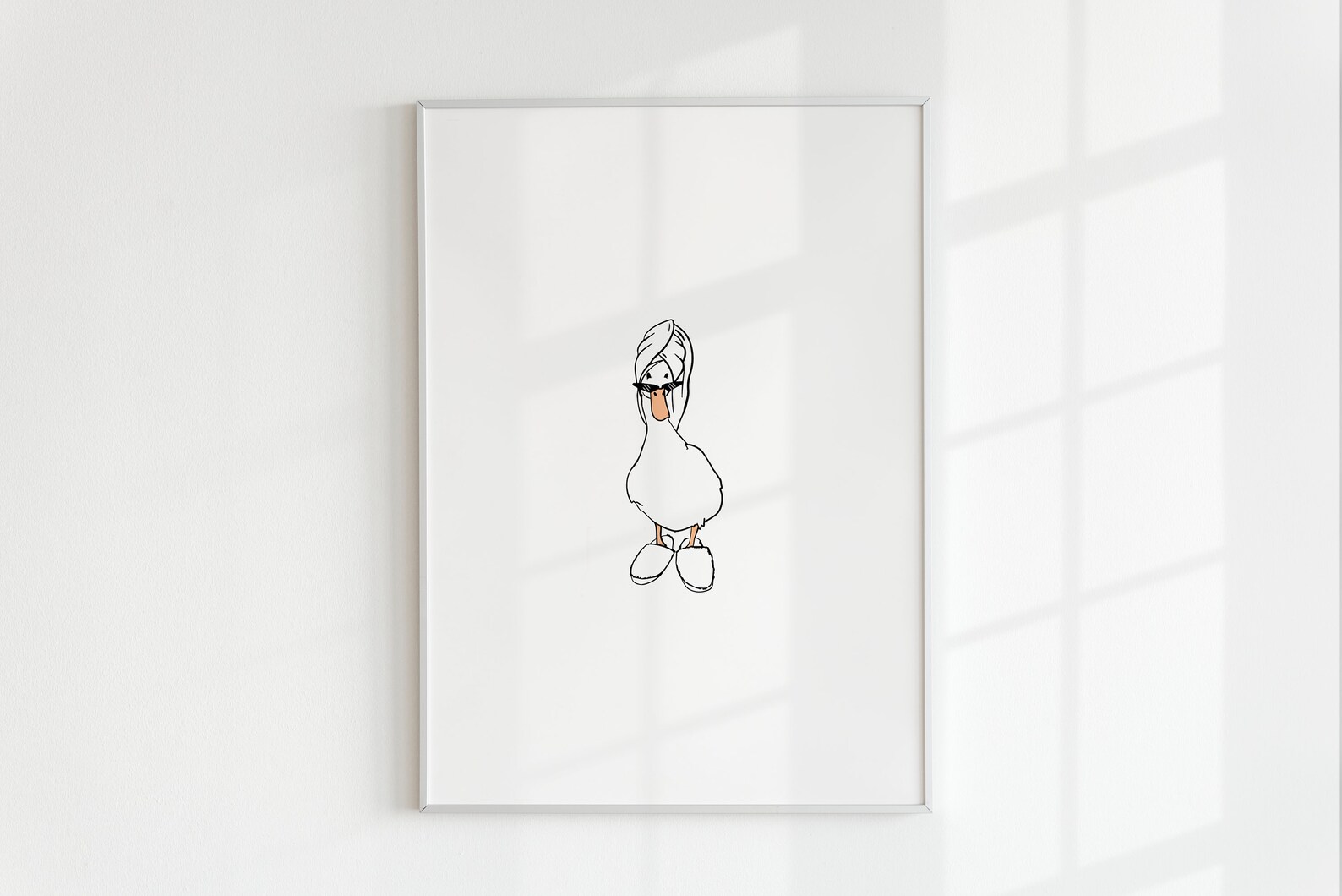 Duck in Fuzzy Slippers and Hair Towel Shower & Bath *it Girl* Digital ...